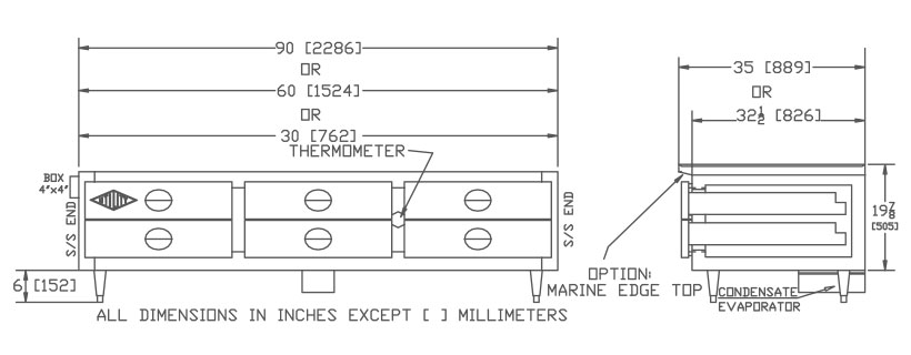 Low Height: Remote Low Height One-Section Refrigerators | Utility ...